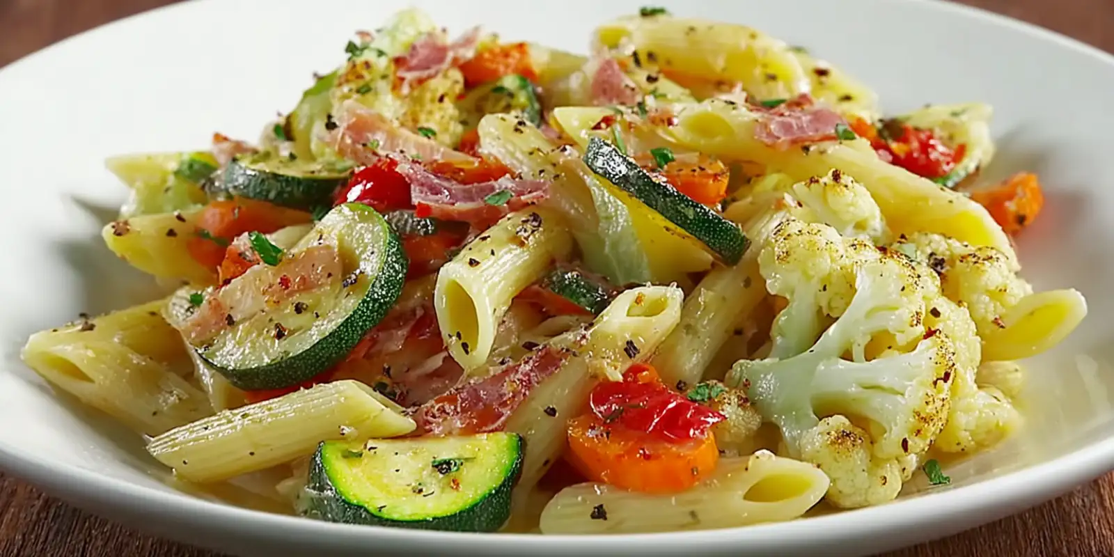 Penne met Geroosterde Groenten en Prosciutto | Recept - EverydayYummy.nl